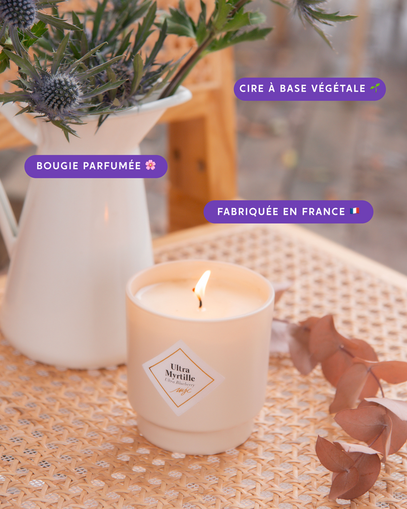 Bougie Parfumée Ultra Myrtille cire à base végétale et française, My ...